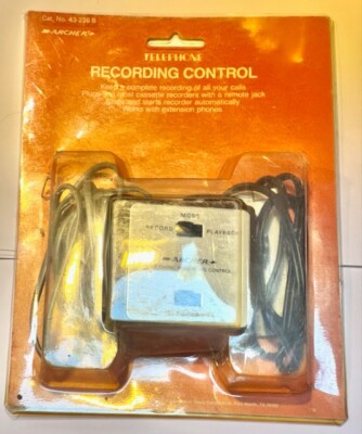 Vintage Archer 43-236B Telephone Recording Control Adapter RJ11 Jack ...
