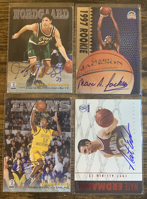 Basketball 4 Autograph Lot,Keamo Evans Marc Jackson Nate Erdmann Jeff ...