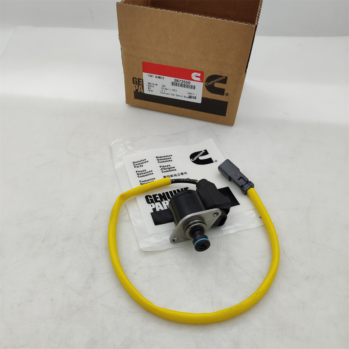 Cummins 2872550 ISX ISG Fuel Rail Pressure Metering Sensor Borgwarner ...