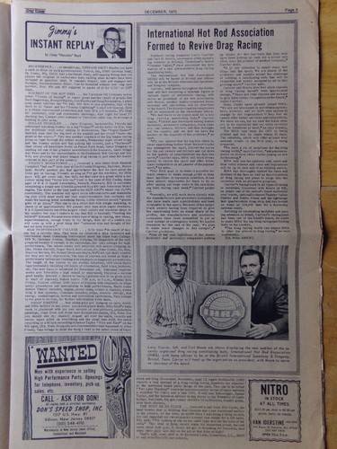 1972 Drag Times-"Super Dart"-Gabelich's "Blue Flame"-Tommy Ivo-Gene ...