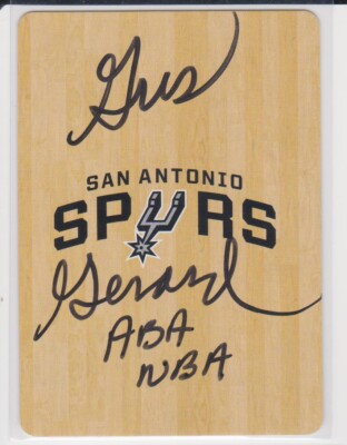 GUS GERARD SAN ANTONIO SPURS 1981 AUTOGRAPHED PLAYING CARD | eBay