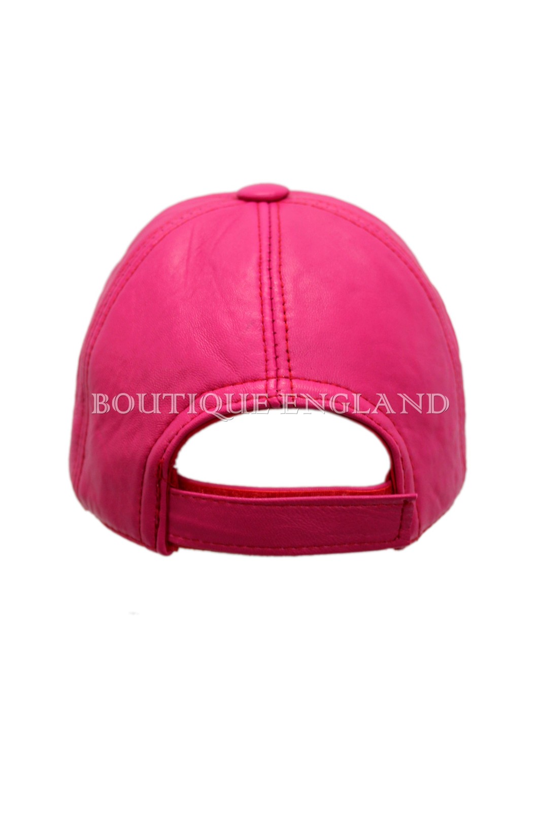 BASEBALL Cap Fuchsia Pink Ladies Real Soft Nappa Leather Hip-Hop Cap ...