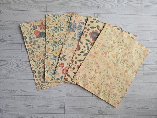Tea Hand Dyed Paper - Floral Print (10 Pages) | eBay
