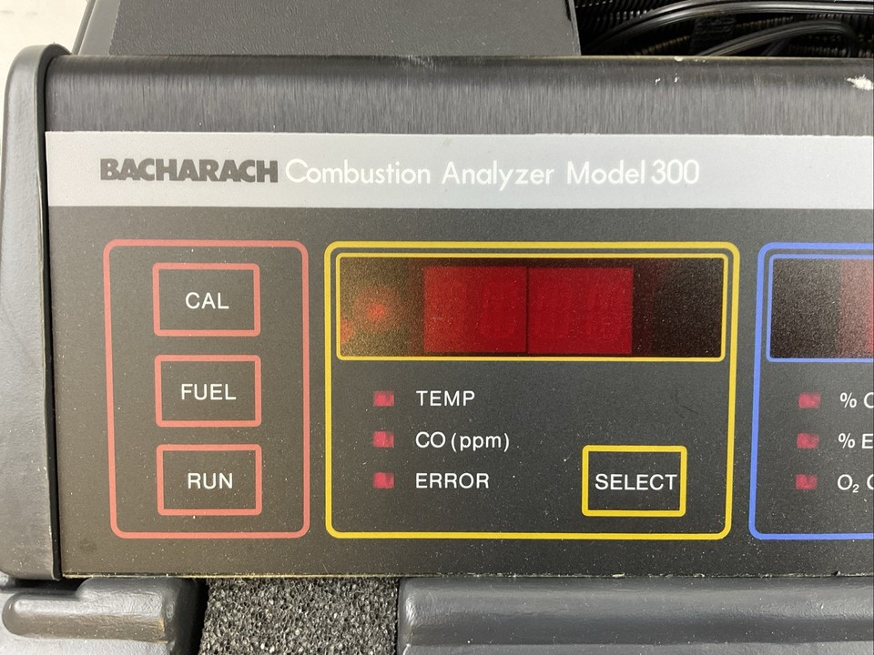 BACHARACH COMBUSTION ANALYZER / ENVIRONMENTAL MONITOR MODEL 300 120VAC ...