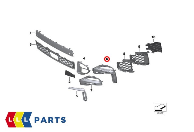 Genuine BMW X5 Series G05 M Front Fog Light Lamp Cover Left N/s ...
