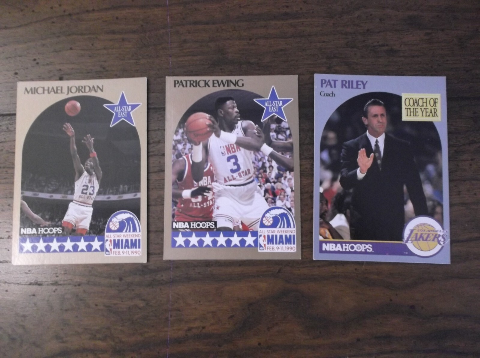 1990 NBA Hoops Michael Jordan & Patrick Ewing All-Star East Card Also ...