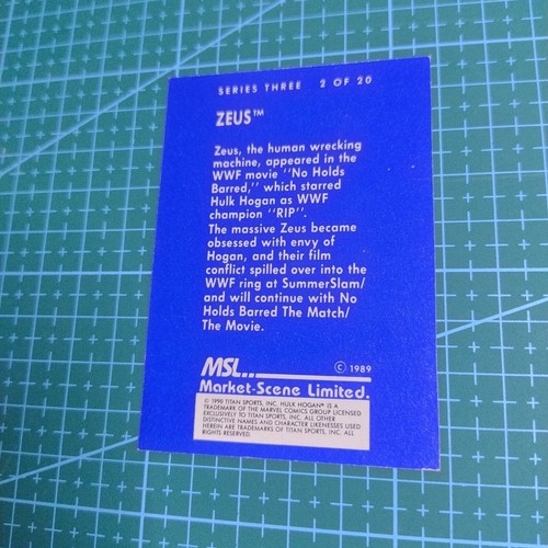 '89 - 1990 WWF Superstars of Wrestling ZEUS Market Scene card MSL ...