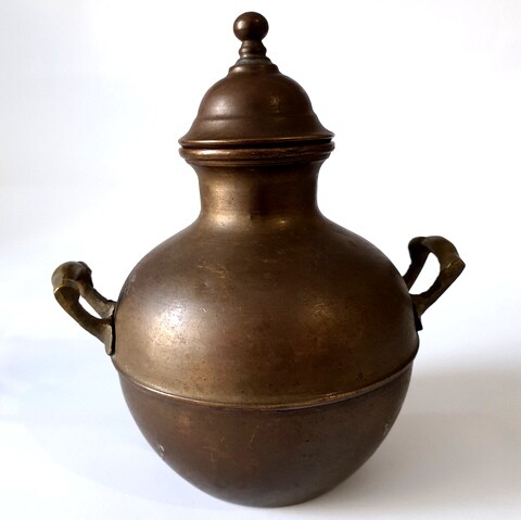 Antique Handmade Egyptian Brass Beans Cooking Pot Cookware Damasa 7.3 ...