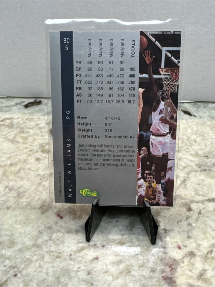 1992 Classic Four Sport Draft Pick Collection Walt Williams #BC5 Maryland | eBay