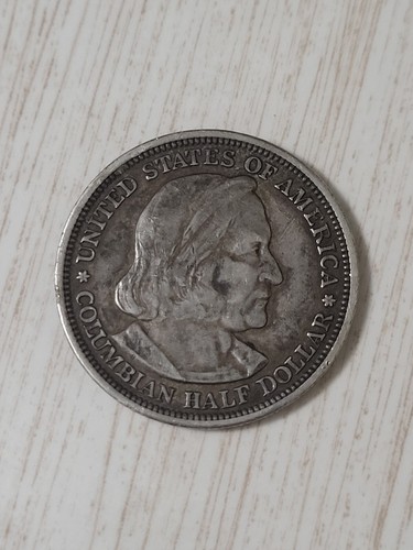 1893 USA COLUMBUS World's Fair SANTA MARIA SHIP Silver Half Dollar Coin ...