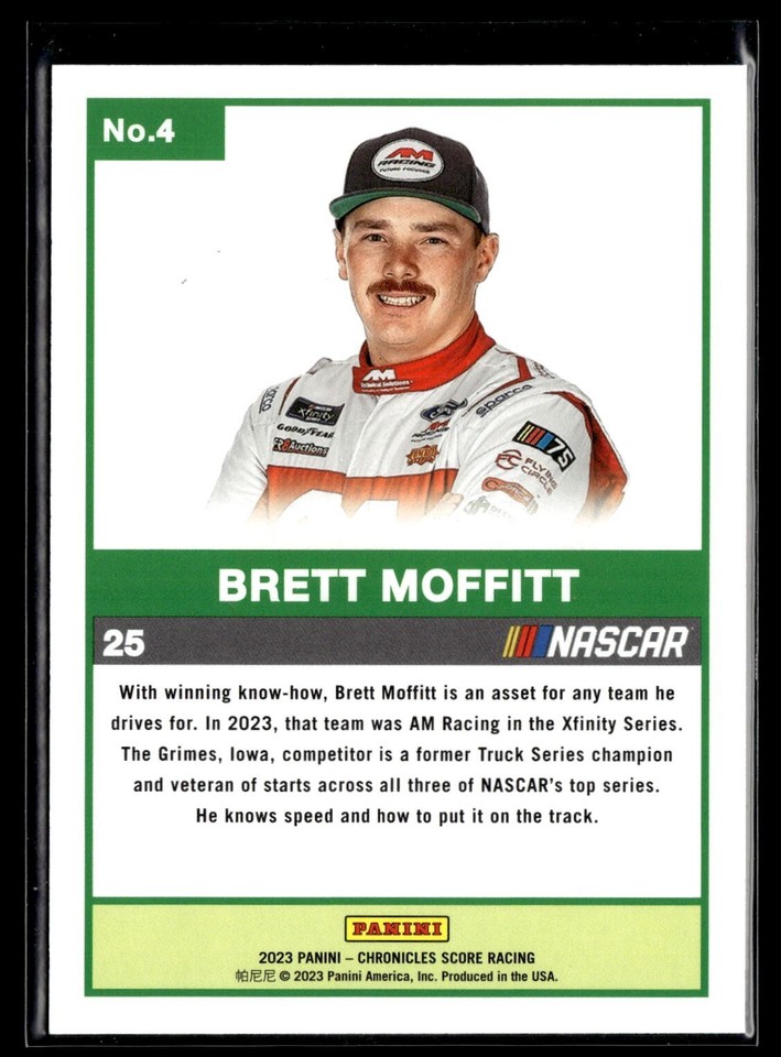 2023 Panini Chronicles Racing Score #4 Brett Moffitt /99 | eBay