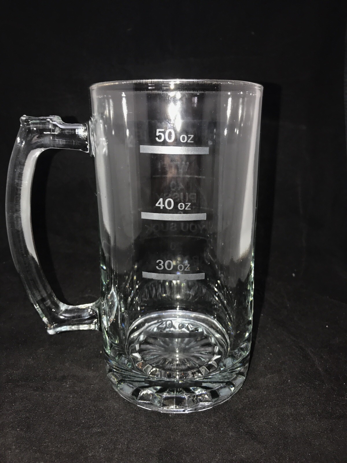 SPENCERS Chug-O-Meter 60oz. Glass Mug Huge Beer Mug Classic Sayings | eBay