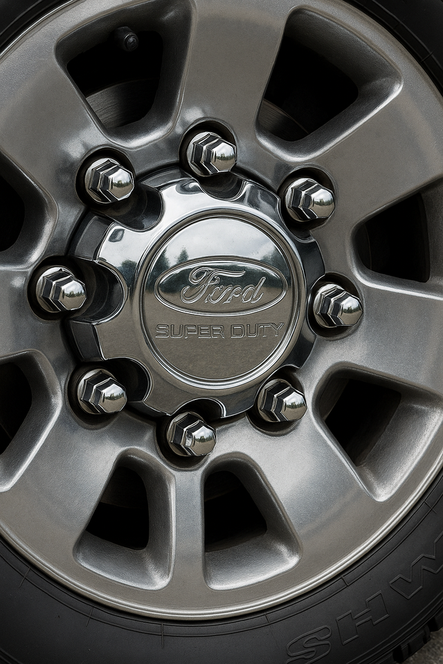 (32) 14x1.5 Chrome Solid One-Piece Lug Nuts for 2017-2025 Ford F-250 F ...