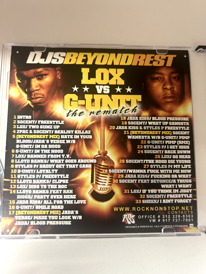 DJ BEYONDREST G-UNIT VS D-BLOCK THE LOX THE REMATCH NYC 50 CENT MIXTAPE ...