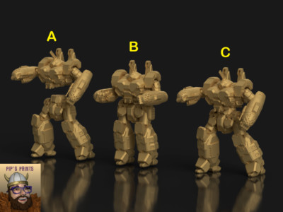 CRD-3R Crusader Mech For Battletech CGL Scale Syllogy Three Variations ...