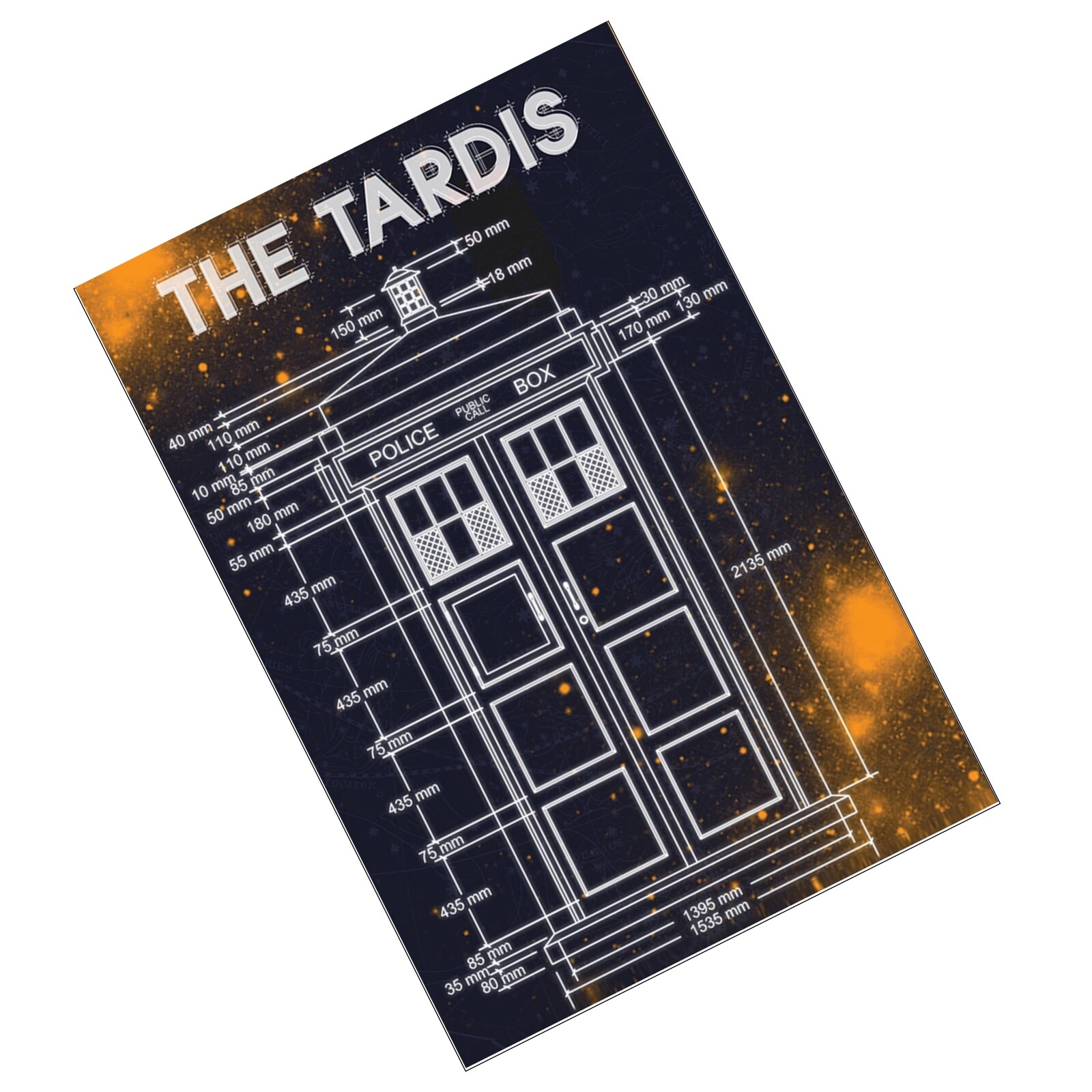 Metal Doctor Who Tardis Blueprints Sign Tin Poster Aluminium Wall Art ...