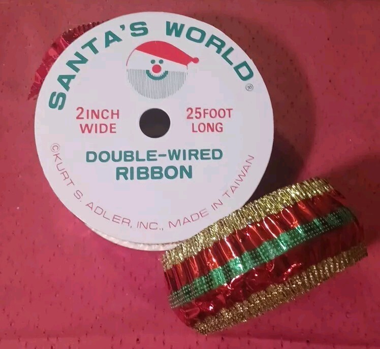 3 Santas World Double Wired Metallic Foil Ribbon - 2" | eBay