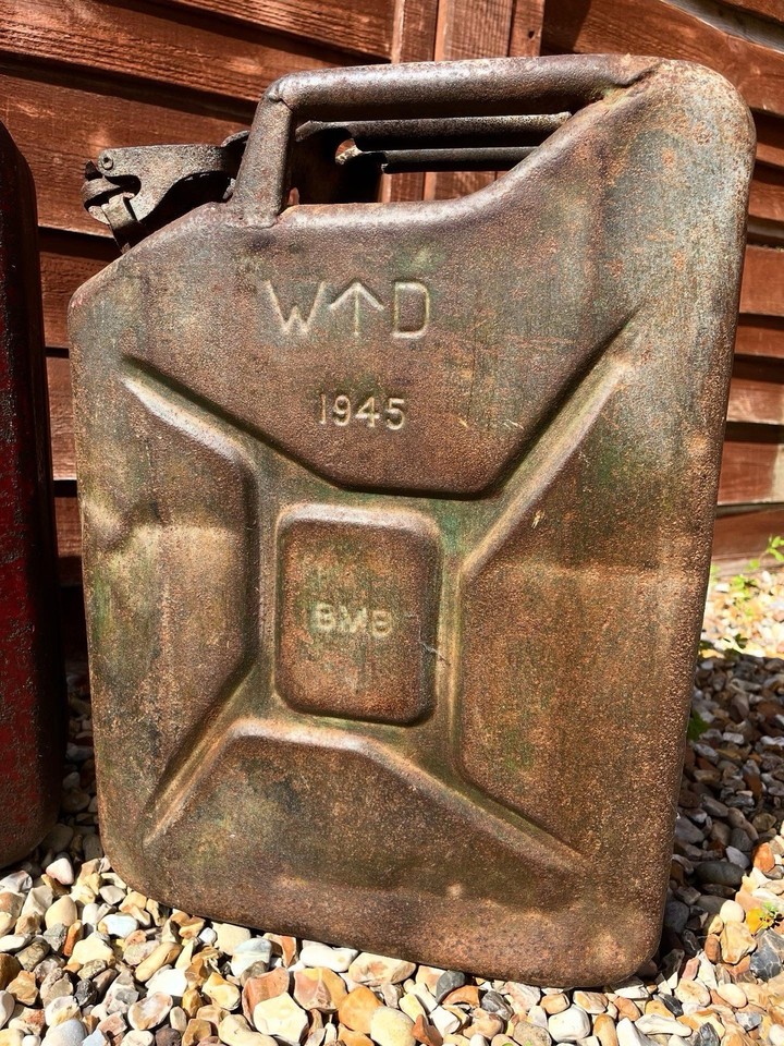Original War Department MOD 1945 Dated Jerrycans Petrol Oil ...