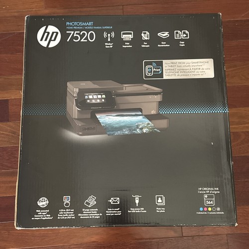 HP Photosmart 7520 All-In-One Inkjet Printer Copy Scanner Fax FACTORY ...