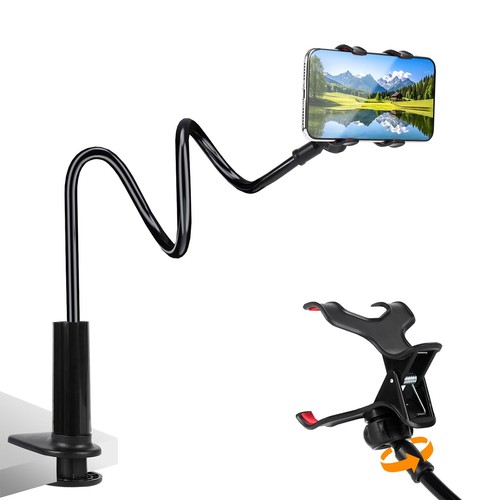 Flexible Gooseneck Phone Holder Stand Adjustable Cell Phone Mount Clamp ...