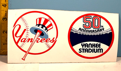 🔥Vintage New York Yankees 50th Anniversary Yankees Stadium Sticker🔥 | eBay