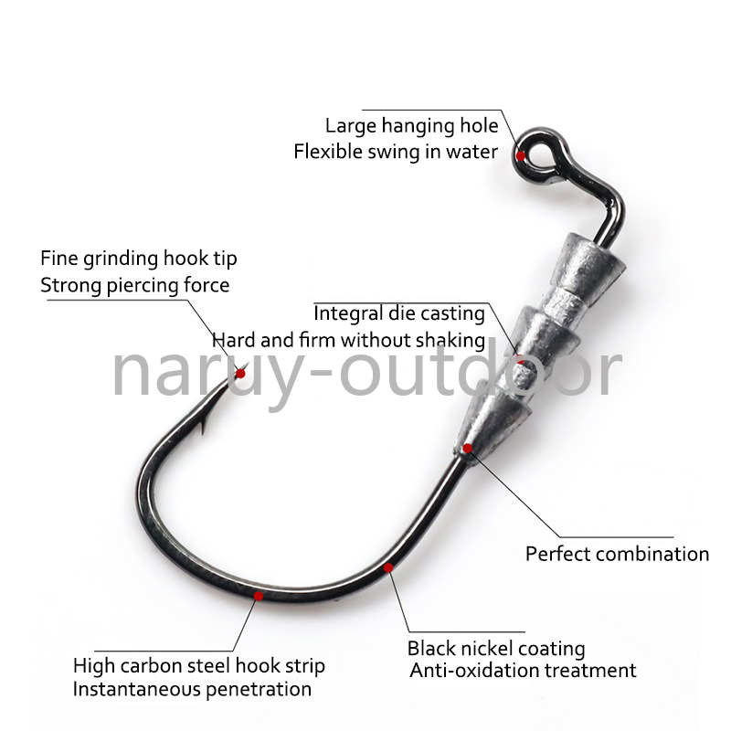 40 PACK 90 Degree Aberdeen Hover Strolling Jigging Hook Weight Hooks | eBay