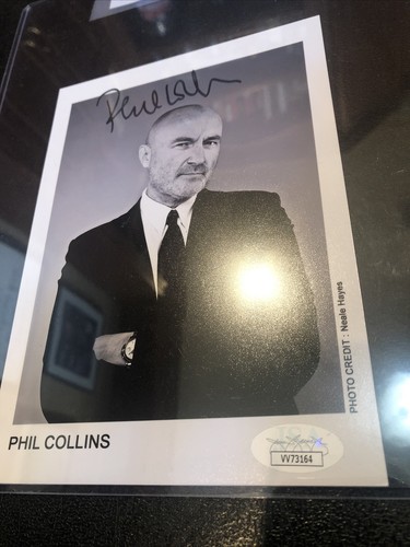 PHIL COLLINS SIGNED PHOTO JSA COA AUTOGRAPHED 8X10 Drums MUSIC GENESIS ...