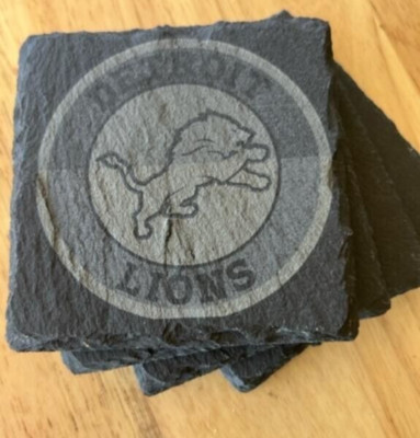 Detroit Lions Slate Square Coaster Set of 4 Excellent Gift Christmas | eBay