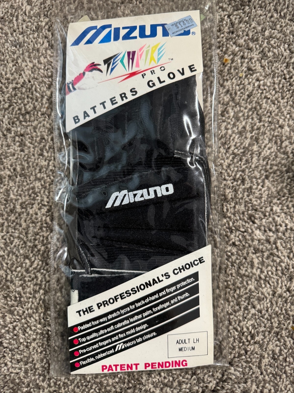 MLB Mizuno TechFIRE PRO Batters Glove Adult Medium New Vintage Left ...