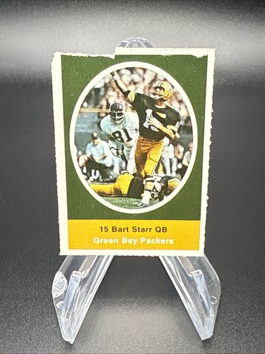 1972 Sunoco NFL Action Player Stamps Bart Starr Green Bay Packers HOF ...