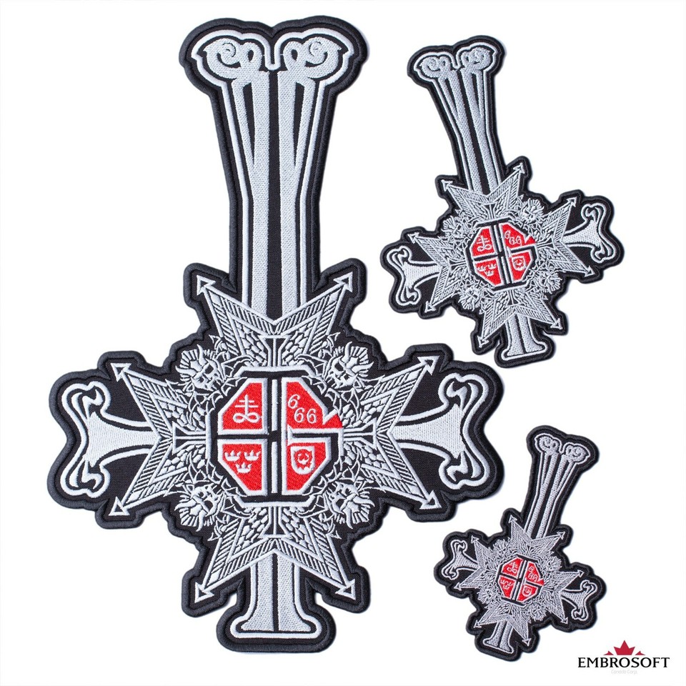 Ghost band Papa Emeritus Grucifix RED LARGE Patch Iron On / Sew On | eBay