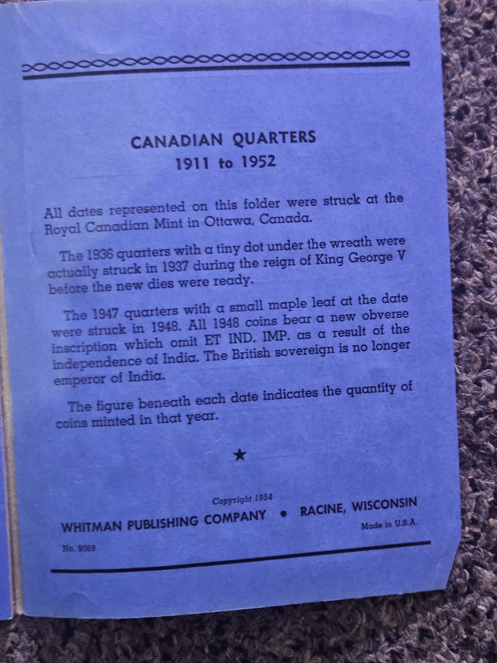 canadian quarter collection - 1911 to 1952. 23 quarters- partially ...