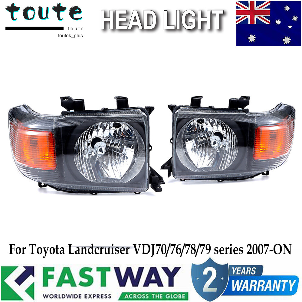 Pair For Toyota Landcruiser VDJ70/76/78/79 series 2007-2022 Headlights ...