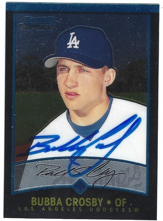 IP autograph signed Bubba Crosby 2001 Bowman Chrome Baseball #255 card ...