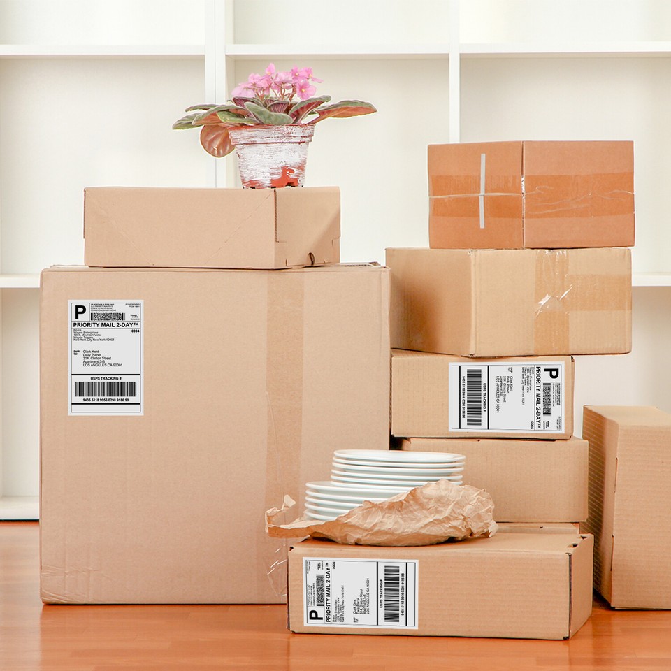 220-1100-4400 Shipping Labels 8.5x5.5 half sheet Self Adhesive 2 Per ...