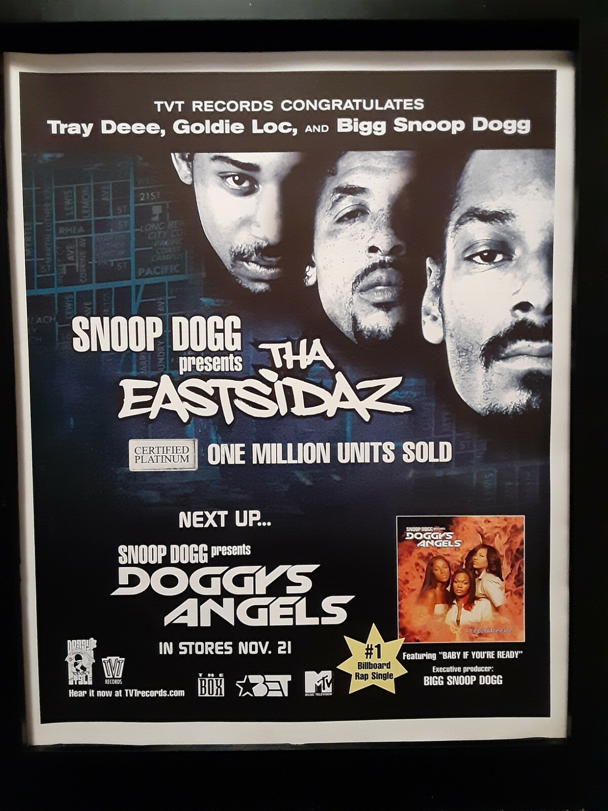 Snoop Dogg Tha Eastsidaz Rare Original Promo Poster Ad Framed! | eBay