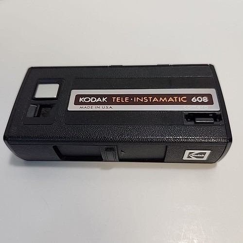 Vintage Kodak Tele Instamatic 608 Black 110 Film Camera 1970s Made USA ...