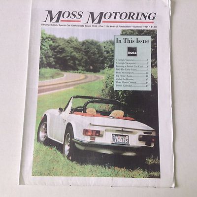 Moss Motoring Magazine MG The Early Years Summer 1994 052217nonrh | eBay