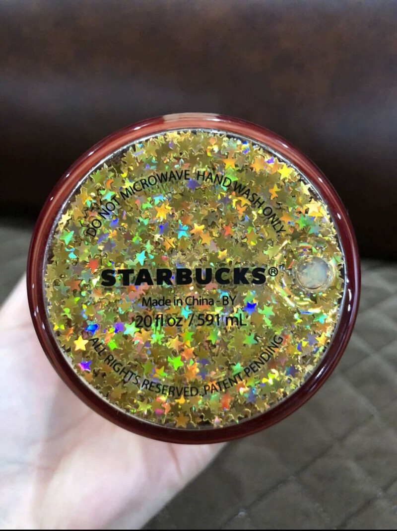 2020 Starbucks Bottom Cup Star Sequins Water Cup 591 Ml Double Deck ...