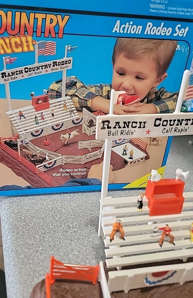 FARM COUNTRY Playset Ranch Country Action RODEO Set ERTL | eBay