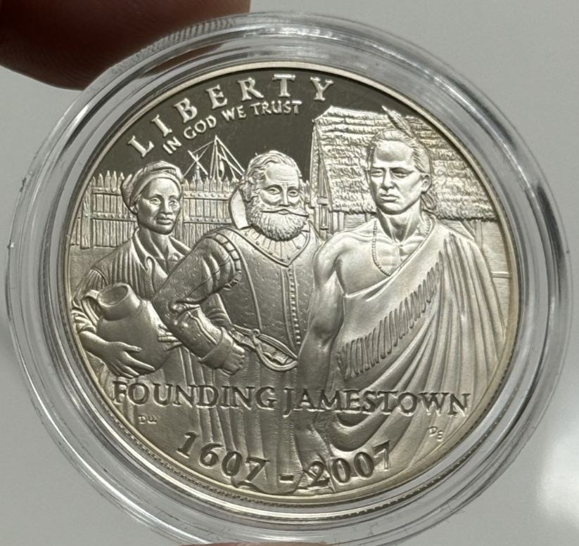 2007 P Founding Jamestown PROOF Commemorative 90% Silver Dollar w/OGP ...