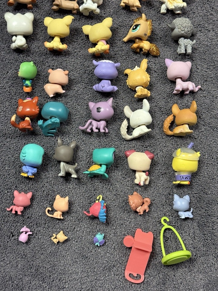 Littlest Pet Shop Lot of 44 Dogs, Cats, Monkey, Lizards, Birds Etc | eBay