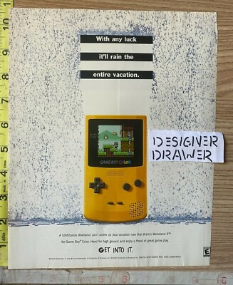 Nintendo Game Boy Color 2000 Album Promotional Print Ad Advertisement ...