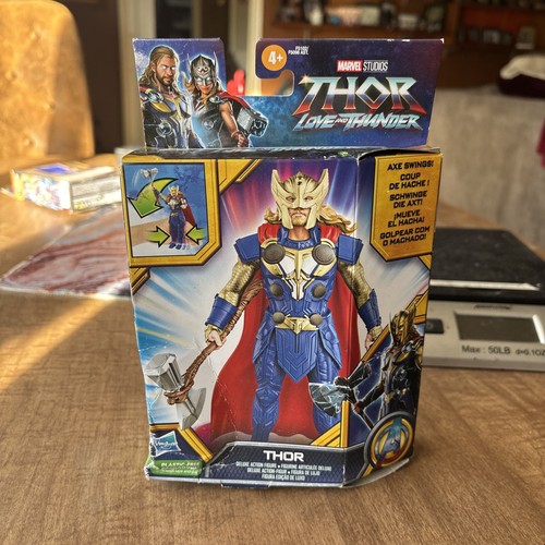 Mighty Thor 6" Deluxe Action Figure Thor Love and Thunder Hammer Spins ...
