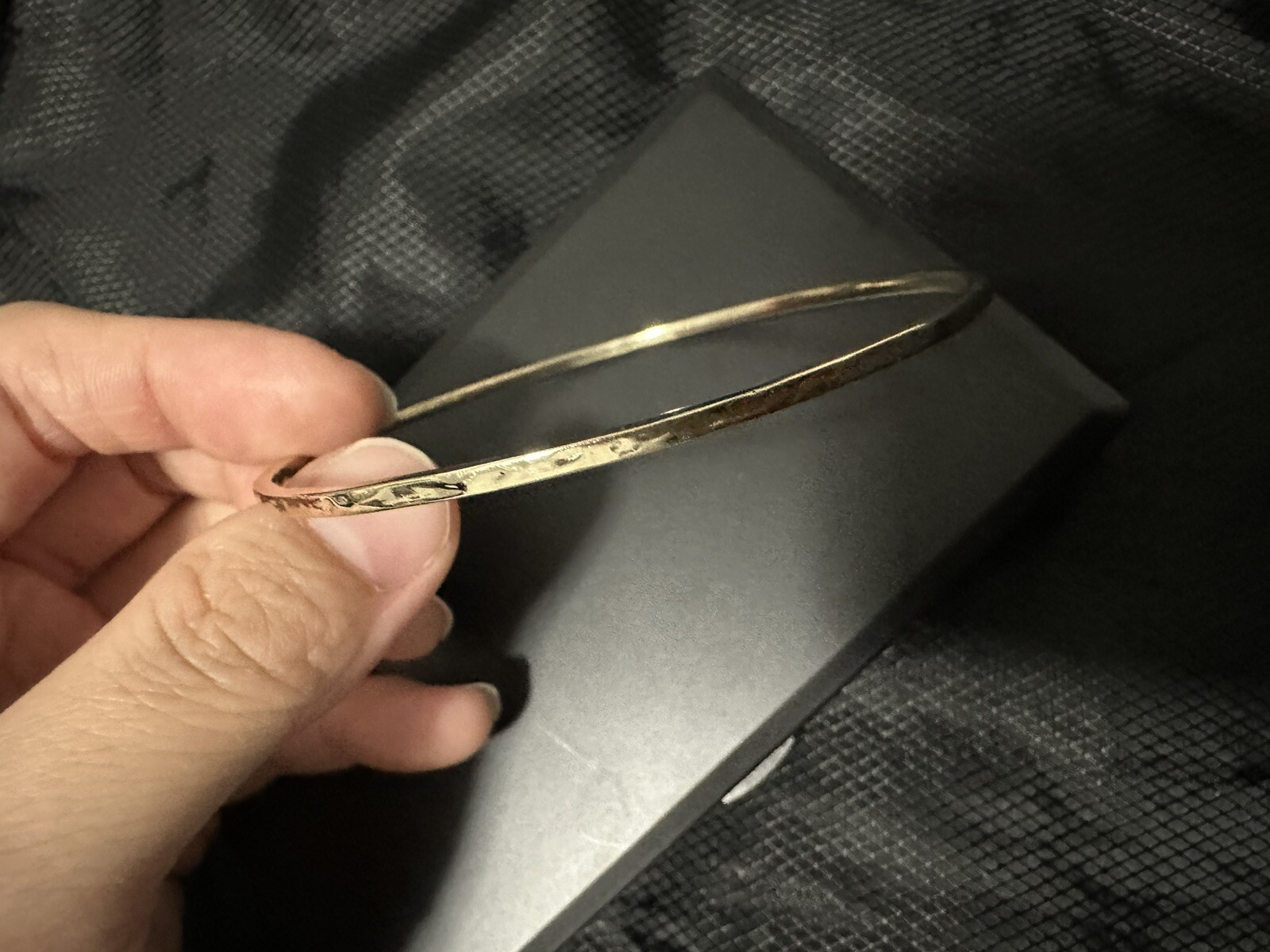 14k Yellow Gold Bangle Bracelet 2mm x 7cm Total 10.5gram | eBay