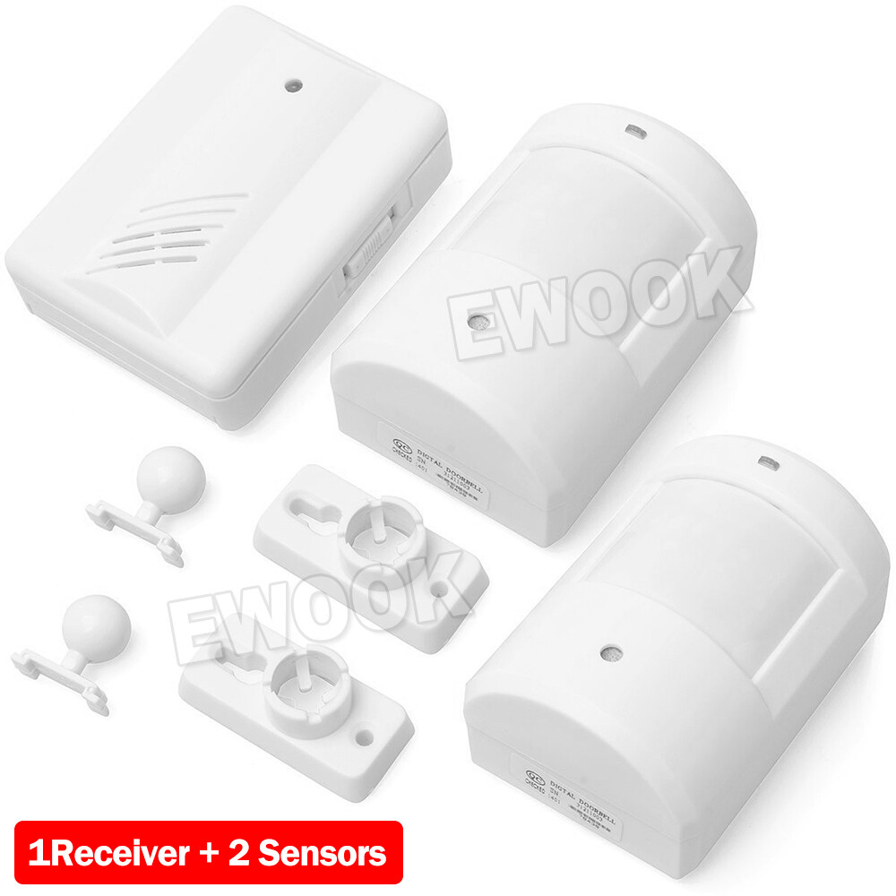 Restaurant Shop Door Entry Wireless PIR Motion Sensor Door Chime Door ...