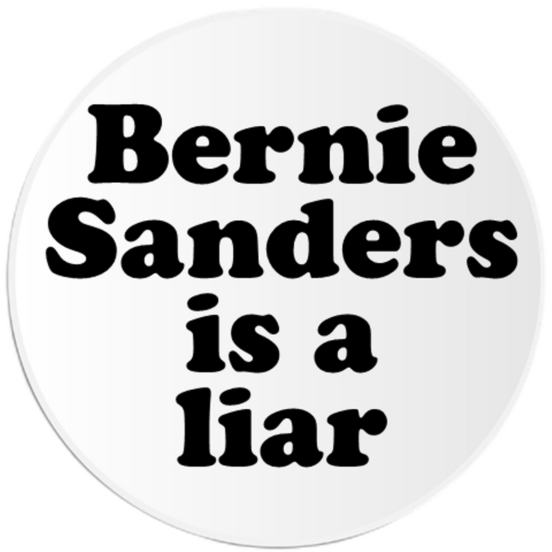 Bernie Sanders Is A Liar - 3 Pack Circle Stickers 3 Inch - Political ...