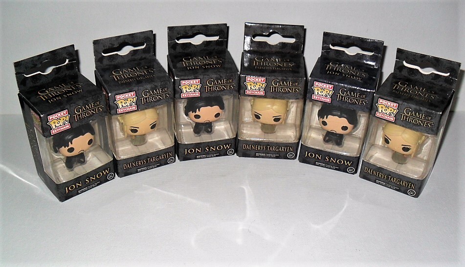 FUNKO POCKET POP KEYCHAIN GAME OF THRONES LOT OF 6 JON SNOW & DAENERYS ...