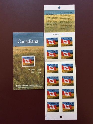 Canada Stamp Booklet - 1990 39c 'QUICK STICK' BOOKLET ISSUES BKT of 12 ...