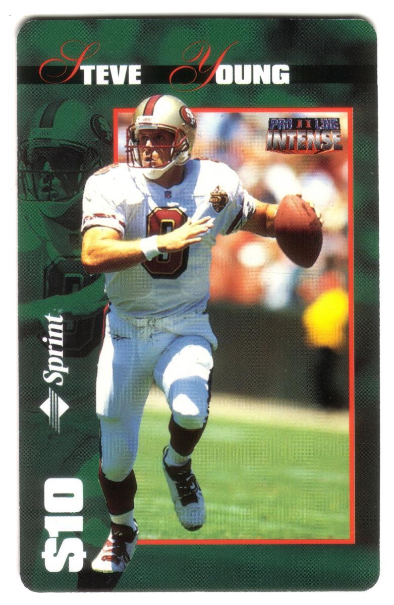$10. Proline Intense 1997 Steve Young (Card #6 of 10) Phone Card | eBay
